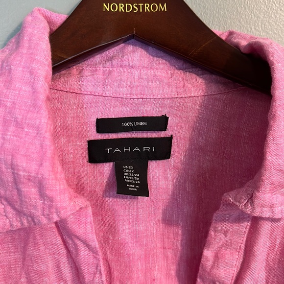 Tahari | Tops | Tahari 0 Linen Blousetop Size Us 2x | Poshmark